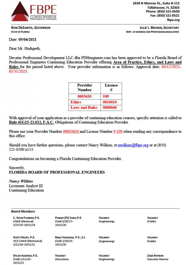 Florida Continuing Professional Development (CPD) Requirements ...