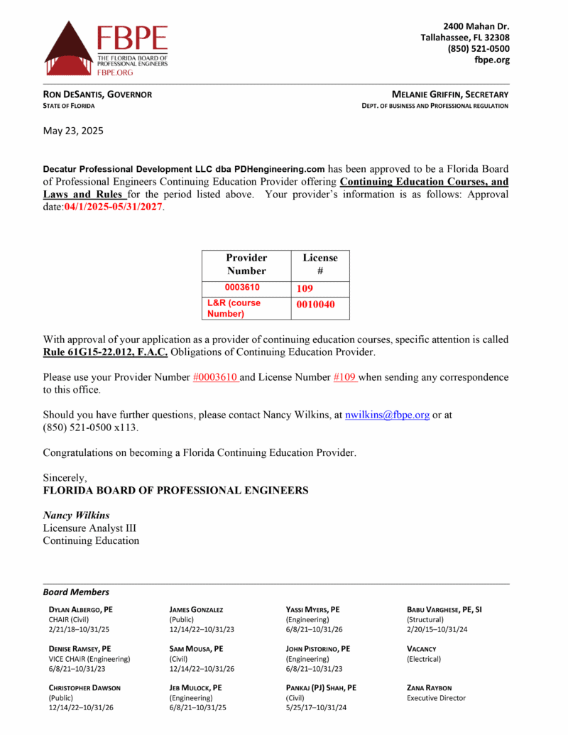 Florida Continuing Professional Development (CPD) Requirements ...